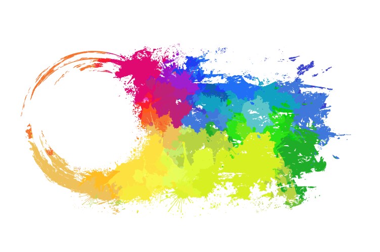 Abstract hand painted rainbow watercolor Vector Image