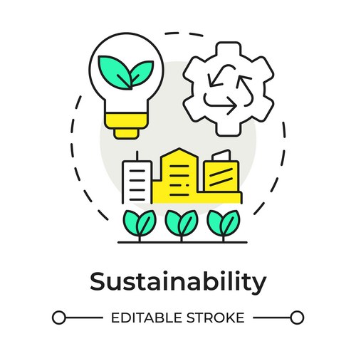 Sustainability multi color concept icon – Royalty-Free Vector | VectorStock