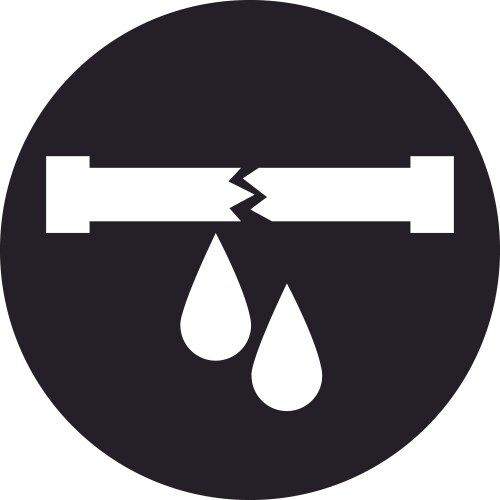 Plumbing and water pipe repair symbol Royalty Free Vector