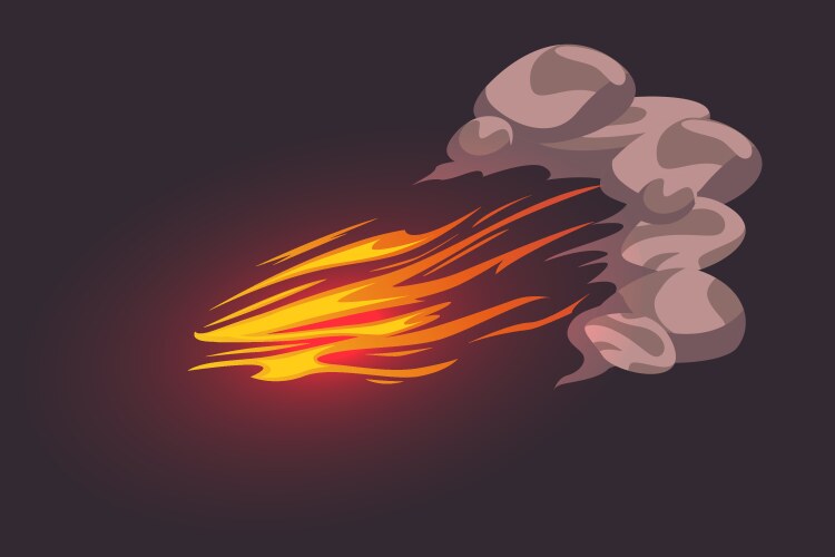 Cartoon fire game effect hot flame comic graphic Vector Image