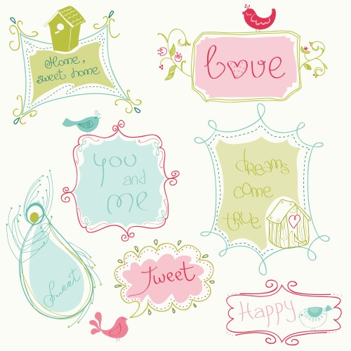 Cute frames Royalty Free Vector Image - VectorStock