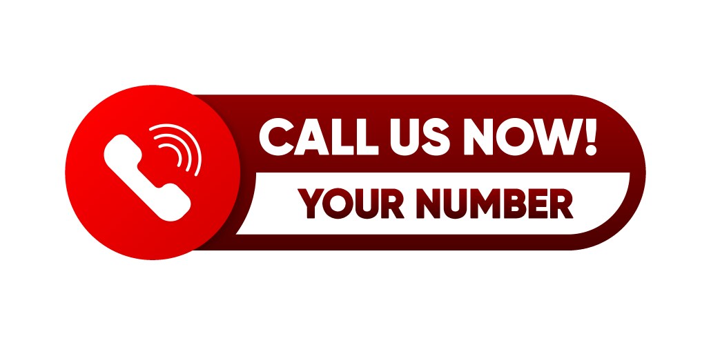 Call us now button template for communication Vector Image