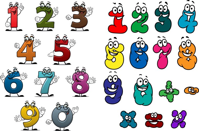 Cartoon Numbers Vector Images (over 78,000)