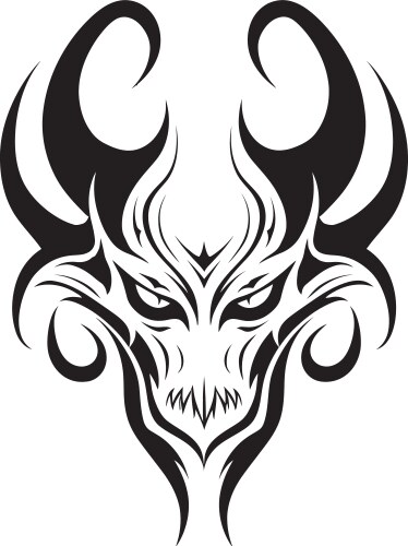 Hellish heraldry evil devilhead design devils Vector Image