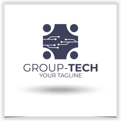 Meet group logo design template Royalty Free Vector Image