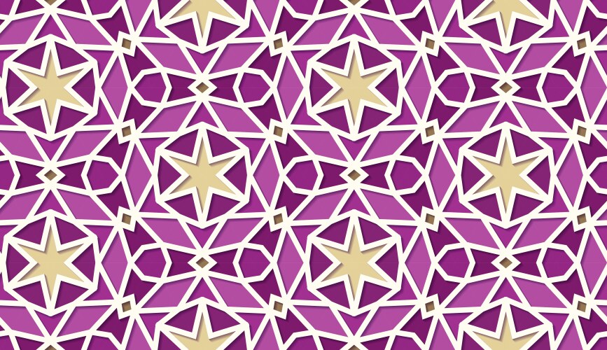 Arabic seamless girih pattern with classic islamic
