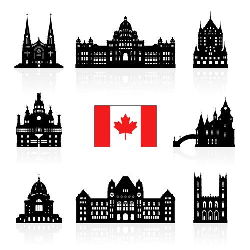 Barcelona landmarks and monuments Royalty Free Vector Image