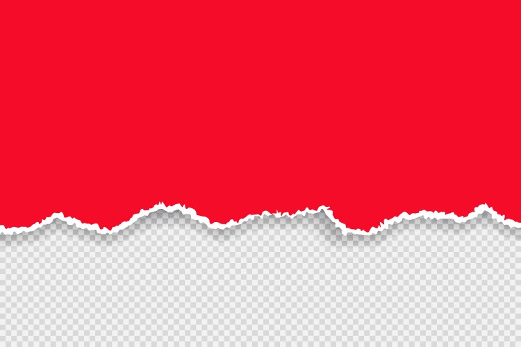 Red torn paper borders background Royalty Free Vector Image