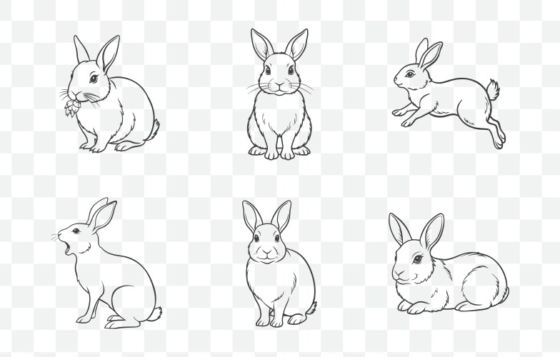 Rabbit Outline Vector Images (over 23,000)