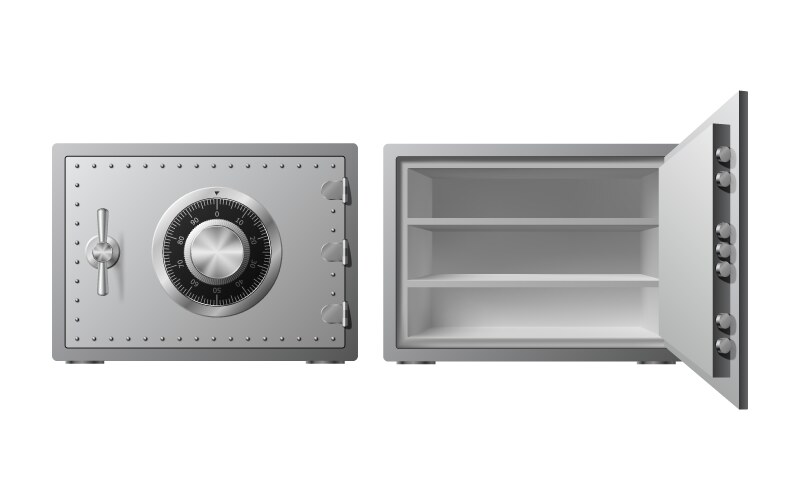 Bank safe cartoon Royalty Free Vector Image - VectorStock