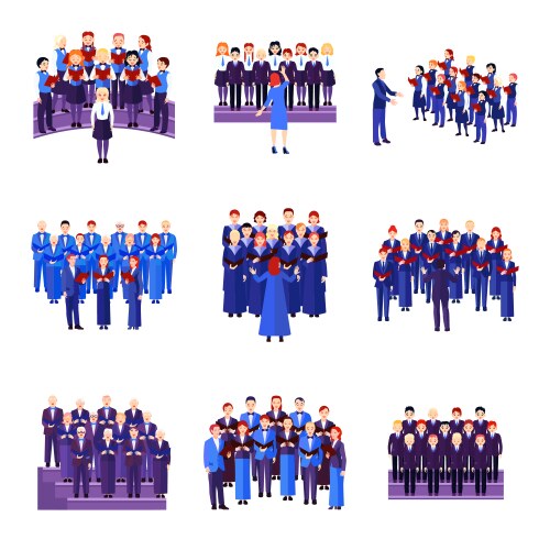Choir Ensemble Icons – Royalty-Free Vector | VectorStock