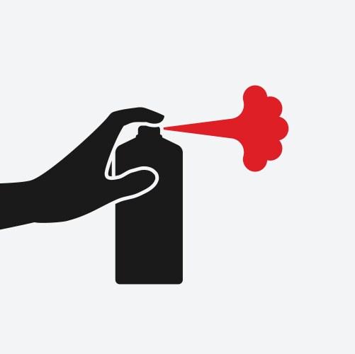 Spray gun and car painting symbol Royalty Free Vector Image