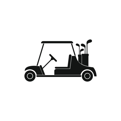 Modern golf cart icon cartoon style Royalty Free Vector