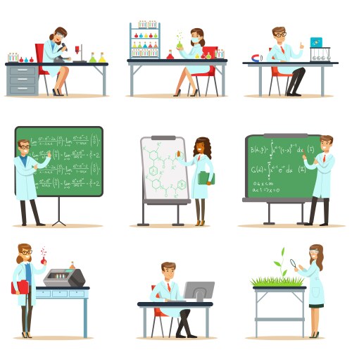 Computer lab abstract concept Royalty Free Vector Image