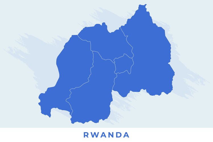 Map of Rwanda with Districts Vector Images (73)