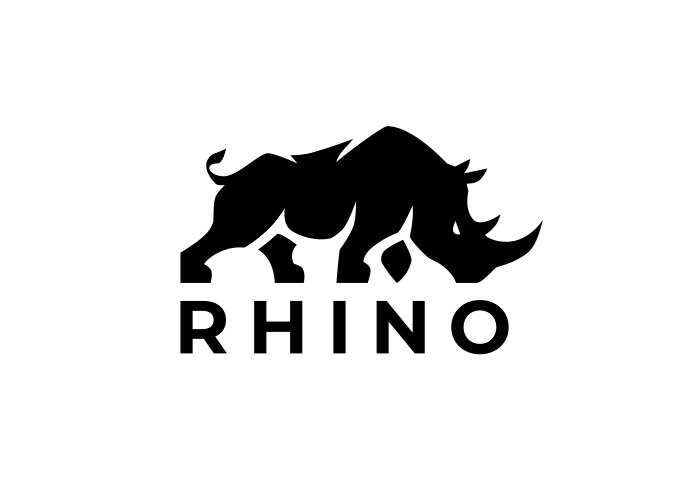 Rhino logo Vector Images & Graphics for Commercial Use | VectorStock