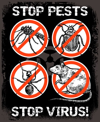Mosquito and pest control banner Royalty Free Vector Image