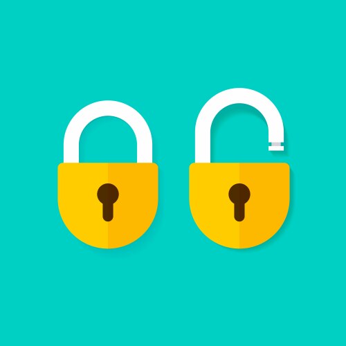 Lock and key icon Royalty Free Vector Image - VectorStock