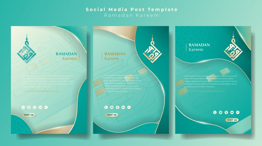 Portrait banner design in light sea green Vector Image