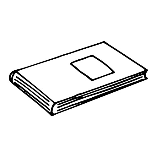 Book open icon sketch hand drawn doodle style Vector Image