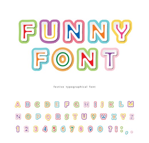 Funny letters Royalty Free Vector Image - VectorStock