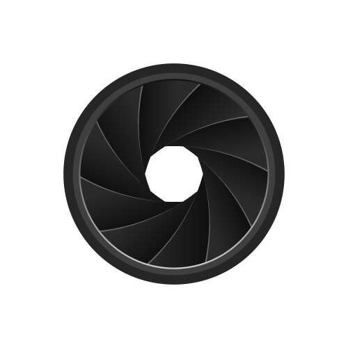 Camera shutter aperture Royalty Free Vector Image