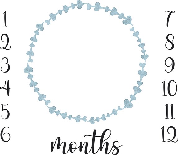 I am 1 month lettering baby milestone card design Vector Image