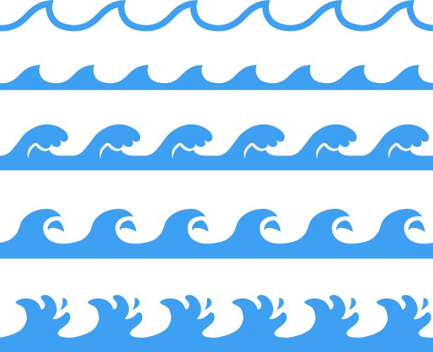 Seamless pattern wave Royalty Free Vector Image
