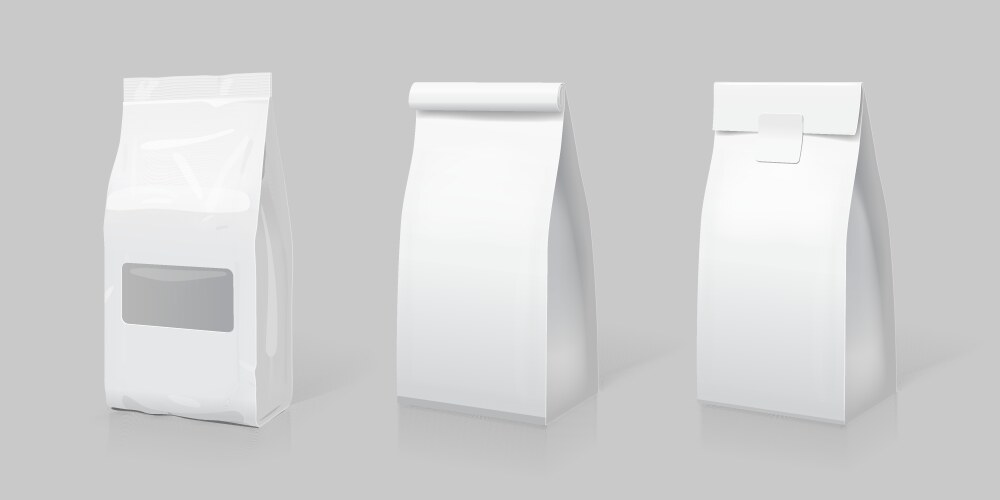 White paper packaging template empty package Vector Image