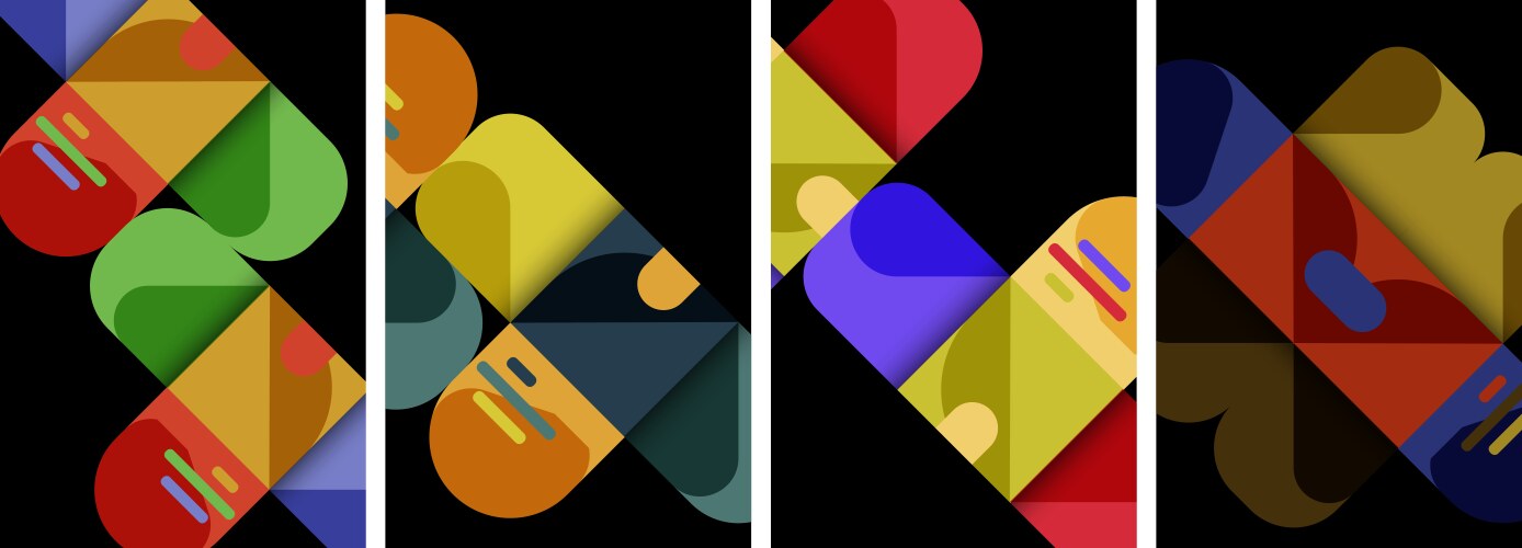 Balance movement geometric backgrounds poster Vector Image