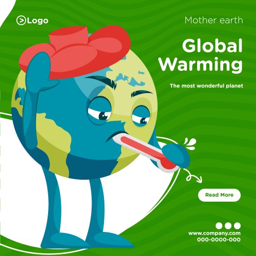 Global warming infographics Royalty Free Vector Image