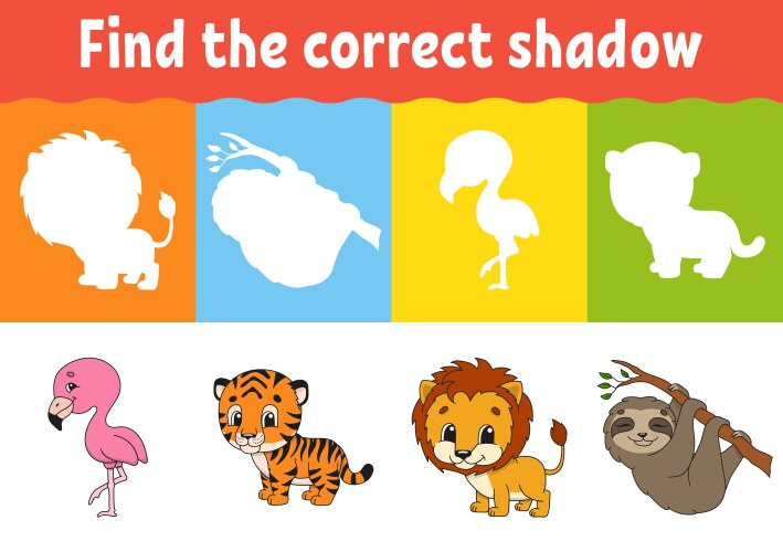 Find the correct picture education game Royalty Free Vector