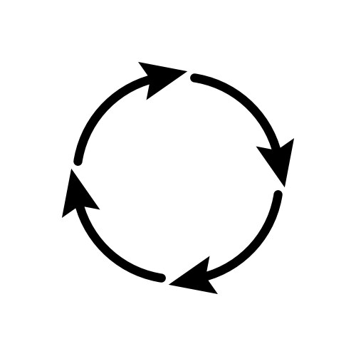 Life cycle icon set circle arrow method symbol Vector Image