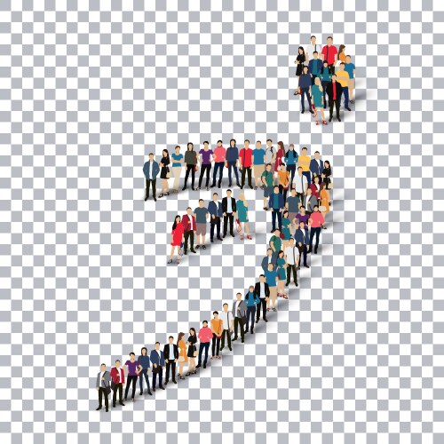 Man symbol people 3d transparency Royalty Free Vector Image