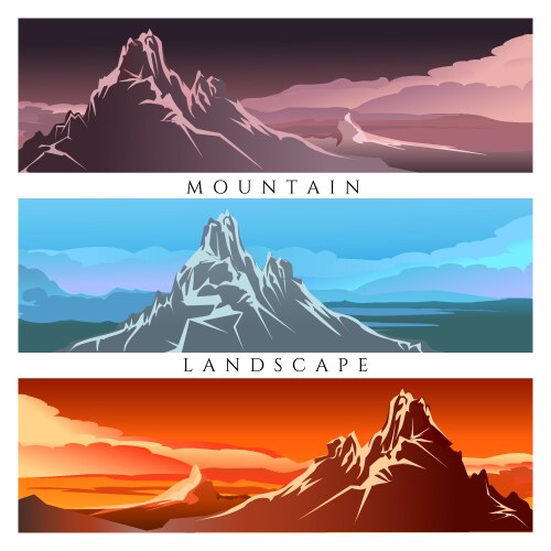 Mountain range Royalty Free Vector Image - VectorStock