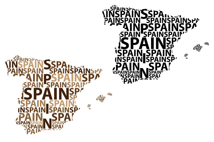 Map of spain Royalty Free Vector Image - VectorStock