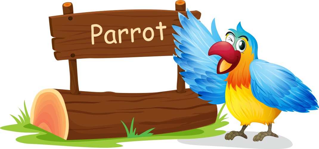 Set parrot character Royalty Free Vector Image