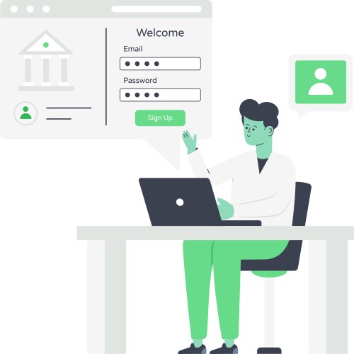 Bank Account Opening Vector Images (over 1,600)