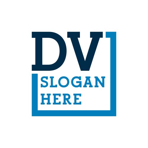 Modern letter dv logo for corporate business Vector Image