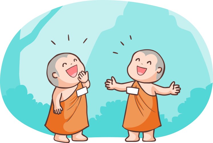 Kids cartoon talking to each other Royalty Free Vector Image