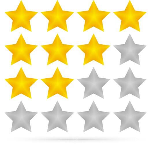 Star rating system icon colorful design Royalty Free Vector