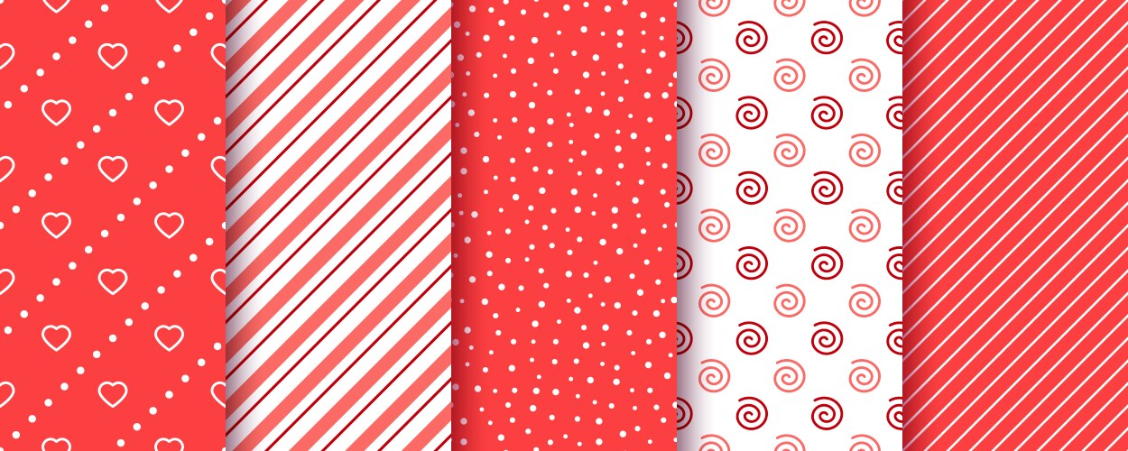 Valentines day seamless pattern red backgrounds Vector Image