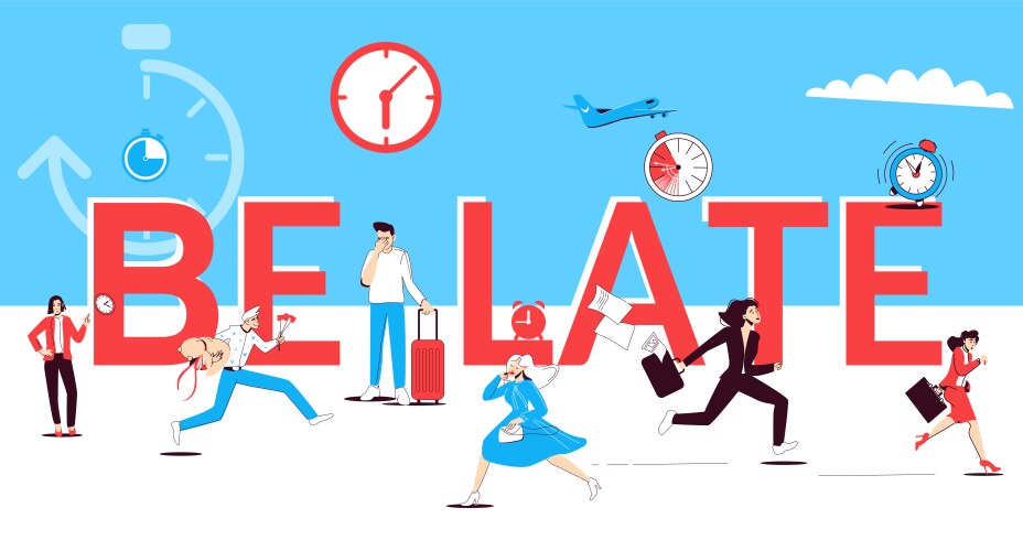 Being late icon set Royalty Free Vector Image - VectorStock
