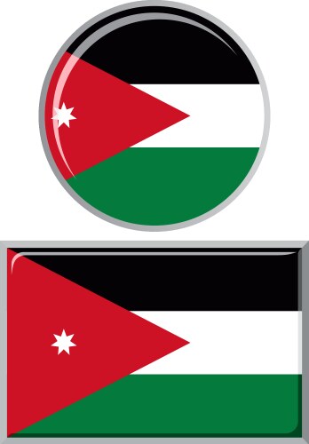 Flag of the country jordan Royalty Free Vector Image