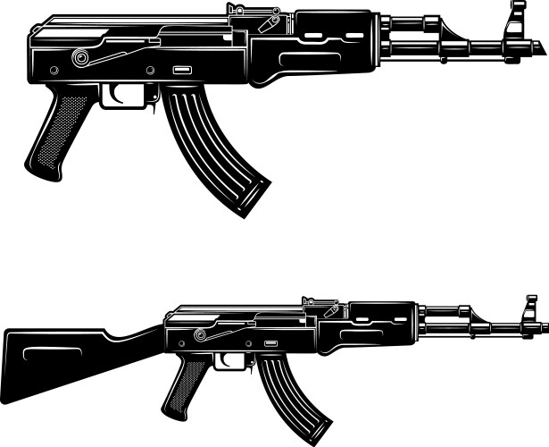 American assault gun Royalty Free Vector Image