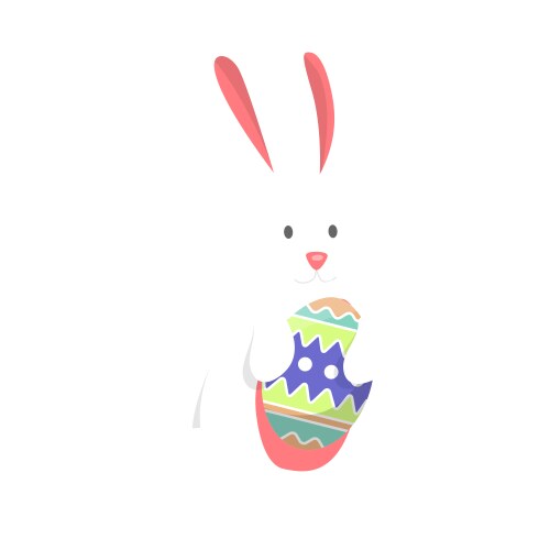 Funny bunny number 9 for kids nine digit Vector Image