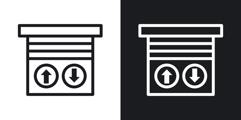 Jalousie icon set window shutter blind symbol Vector Image