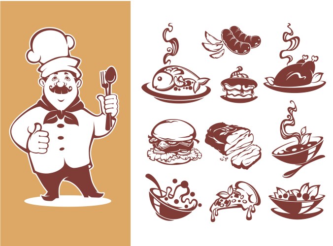 Fat Chef Vector Images (over 1,600)