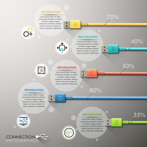 Simple infographic report template Royalty Free Vector Image