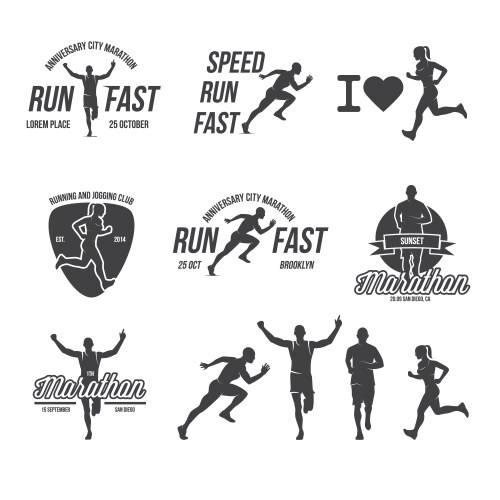 Marathon Runner Logo Vector Images (over 4,100)